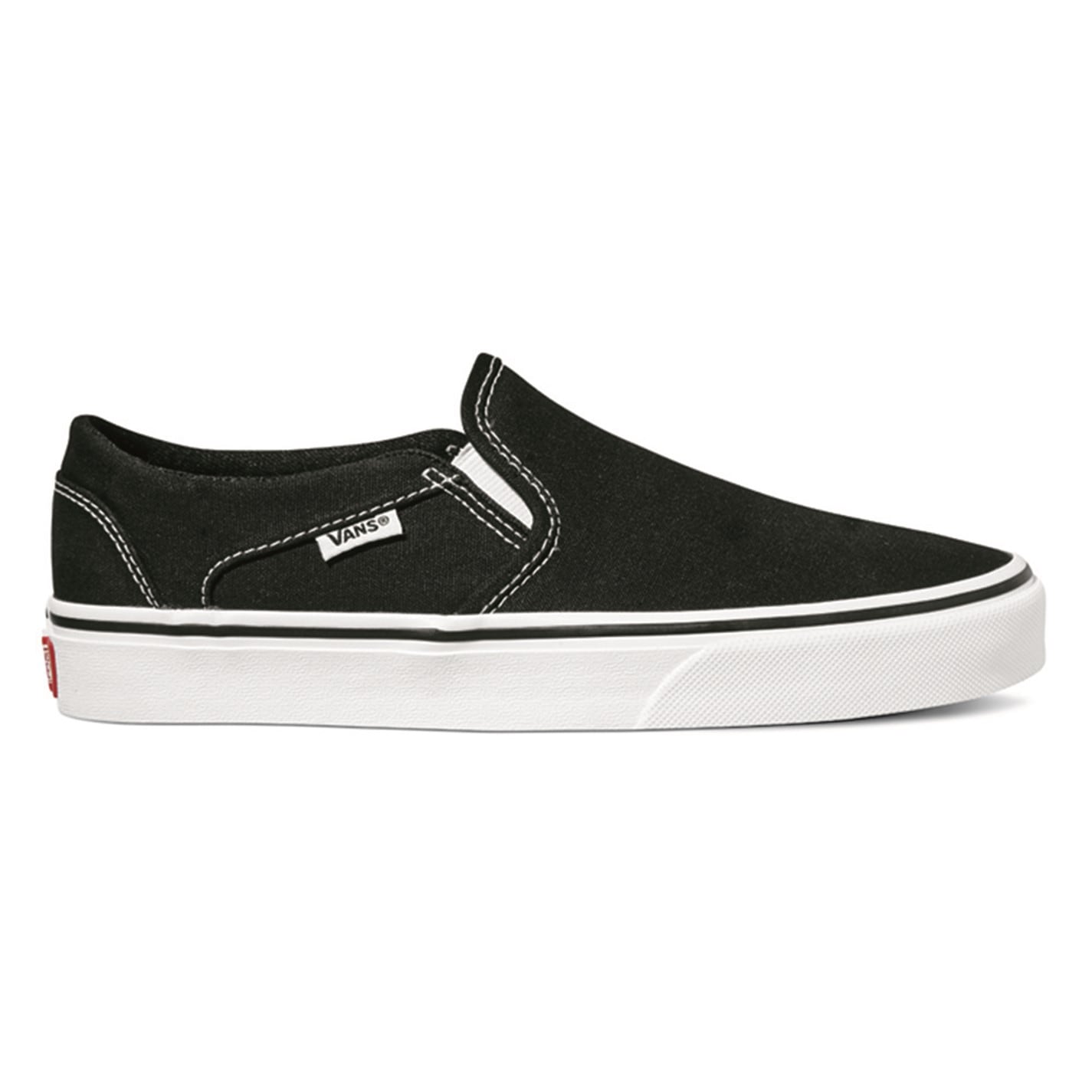 Vans Asher Slip On Low Classic Black Canvaz Skate Shoe