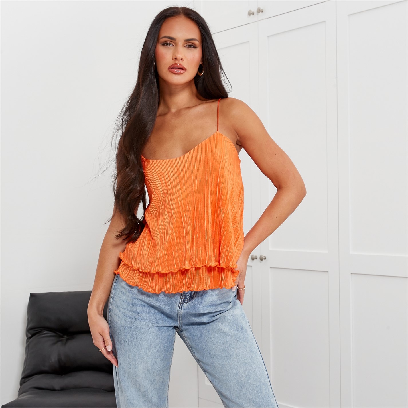 I Saw It First Plisse Layered Cami Top | USC