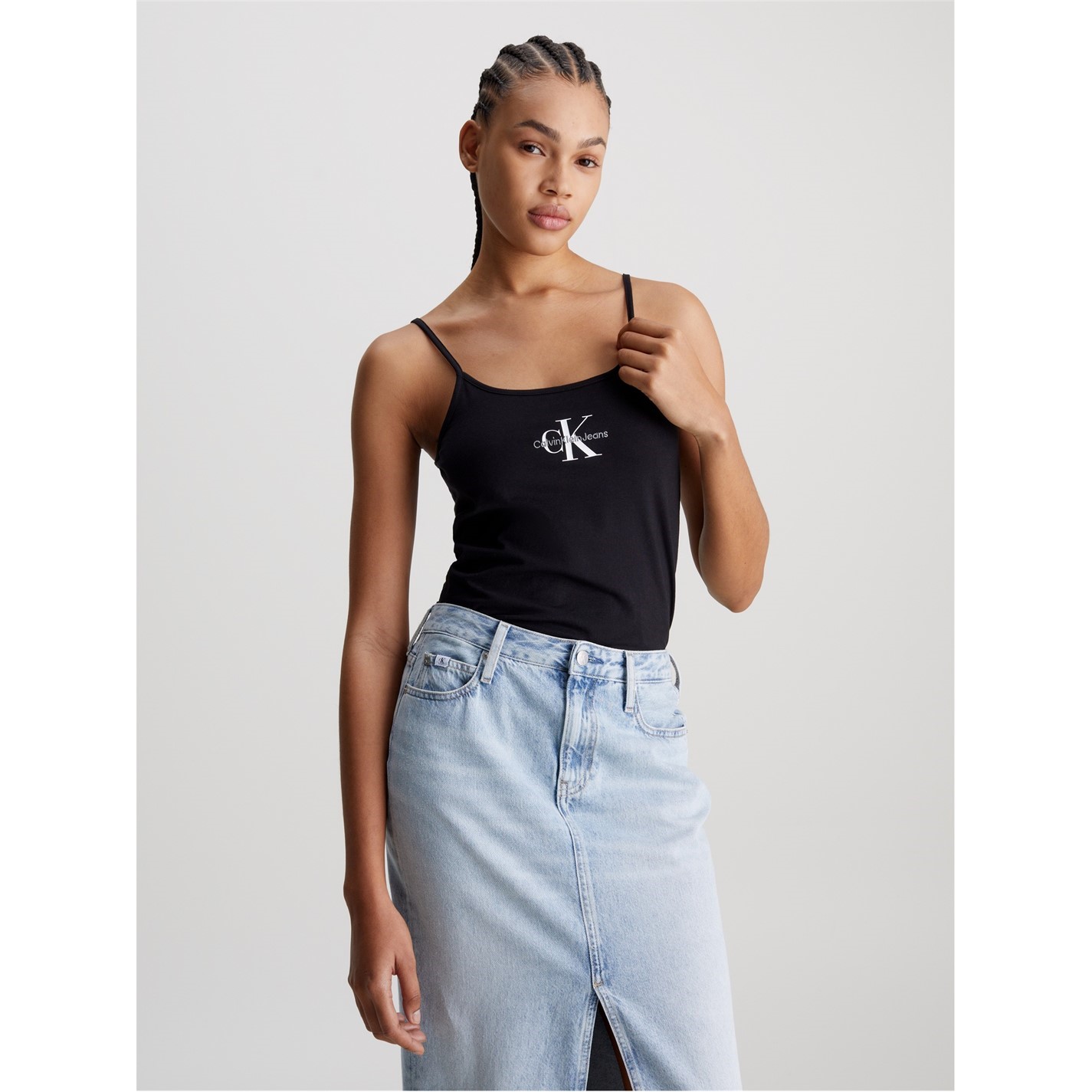 Calvin Klein Jeans Monologo Strappy Tank Top | USC
